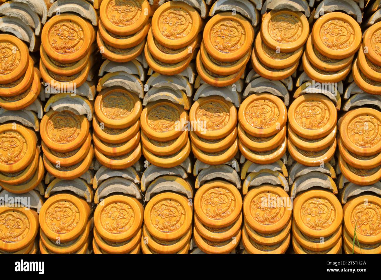 Yellow glazed tile Stock Photo - Alamy