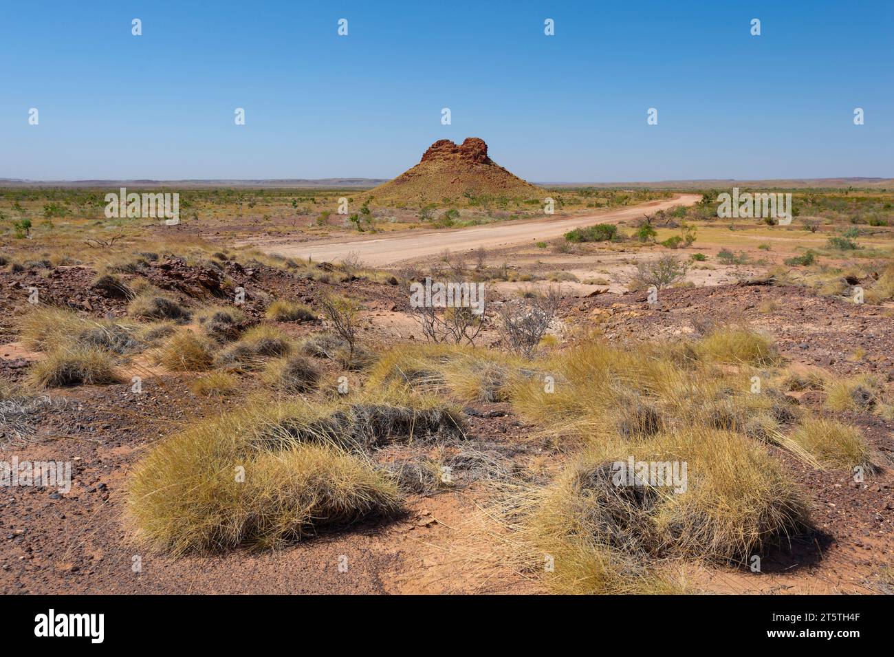 Typical landscape of the Pilbara, a mining region in Western Australia ...