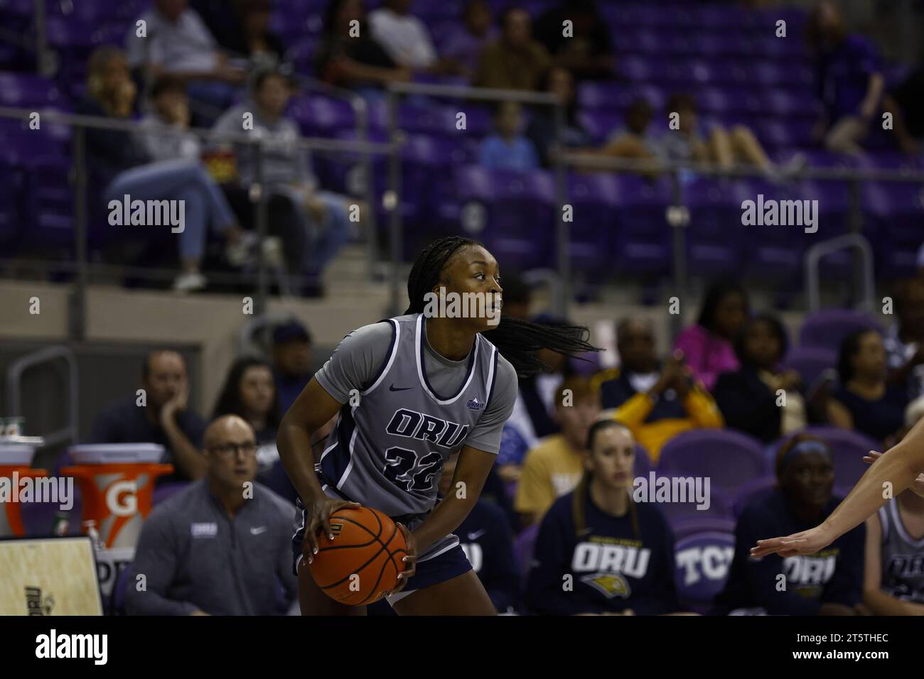 Oral Roberts forward Ruthie Udoumoh (22) is seen during an NCAA ...