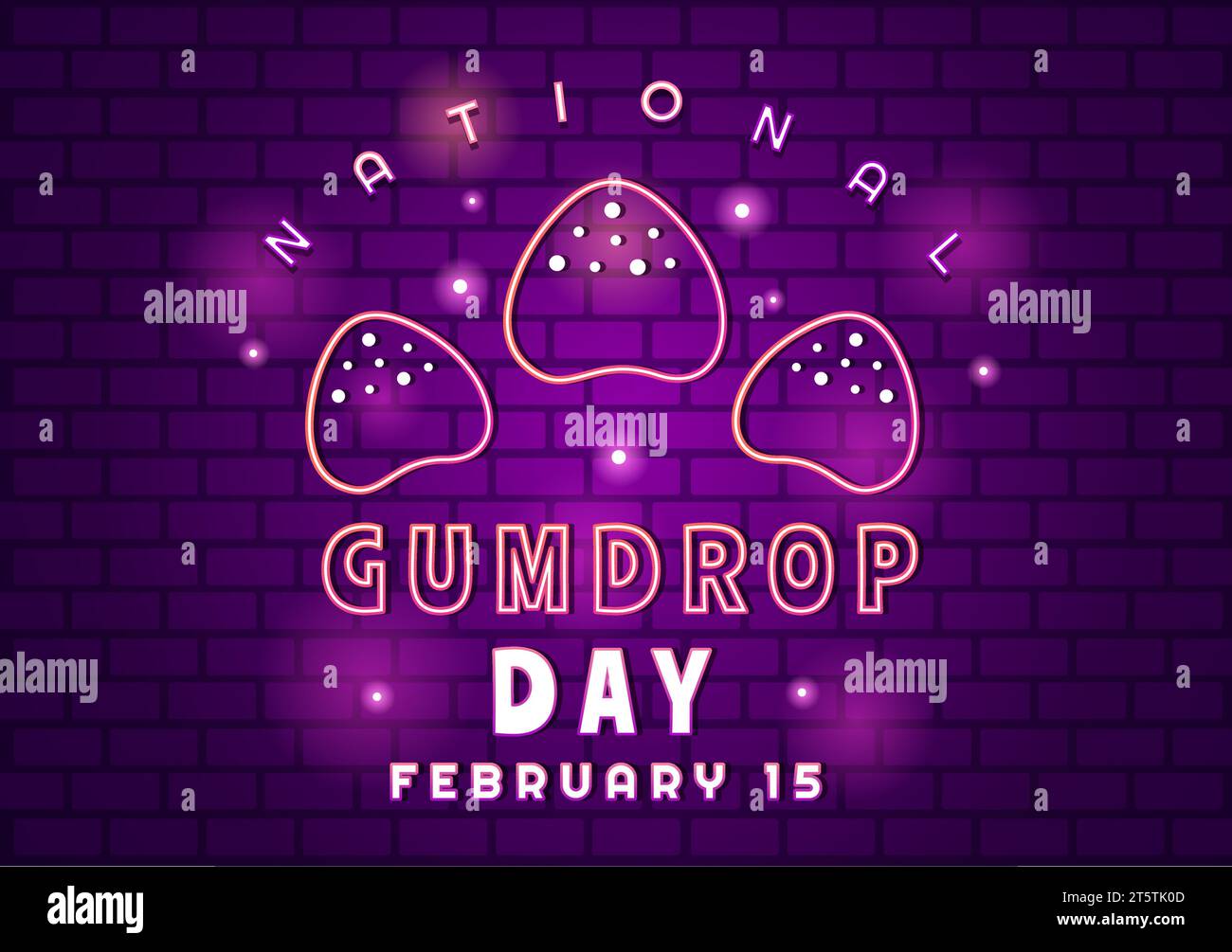 National Gumdrop Day Vector Illustration on February 15 with Delicious ...