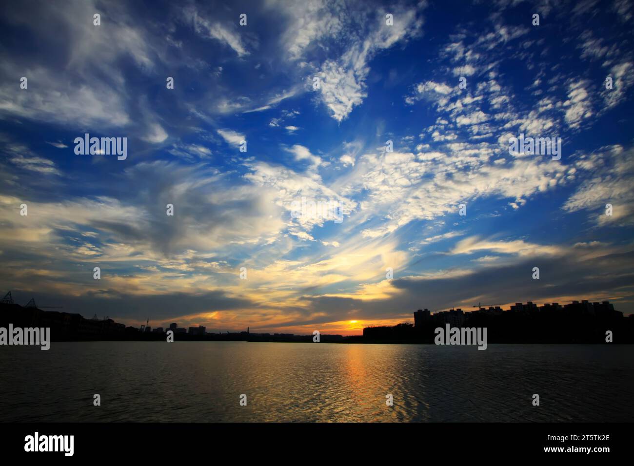 rivers natural scenery in the evening Stock Photo - Alamy