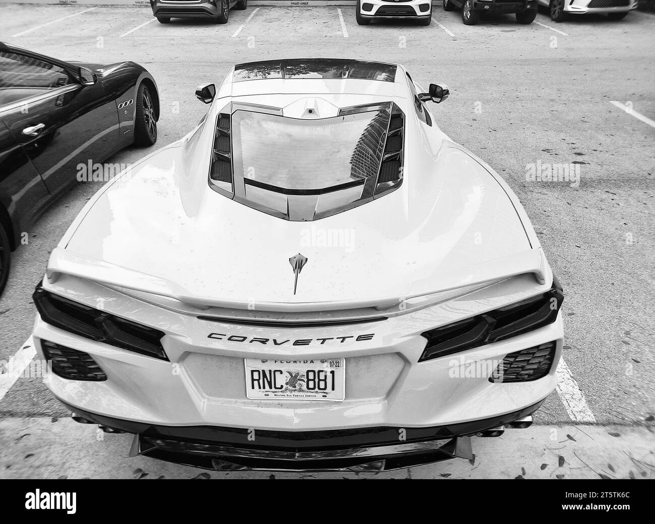 Los Angeles, California USA - April 19, 2021: blue Chevrolet Corvette ...