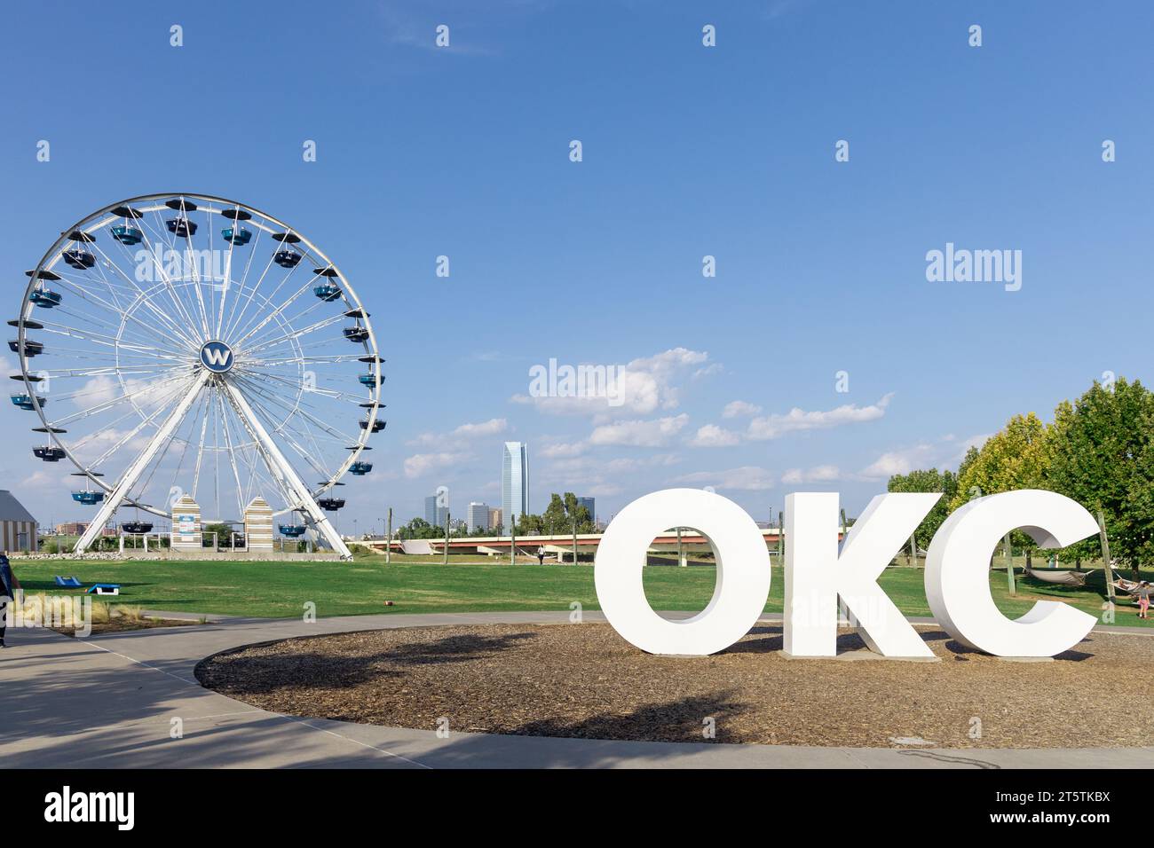 Oklahoma City, USA - October 25th, 2023: Wheeler Ferris Wheel, Wheeler ...