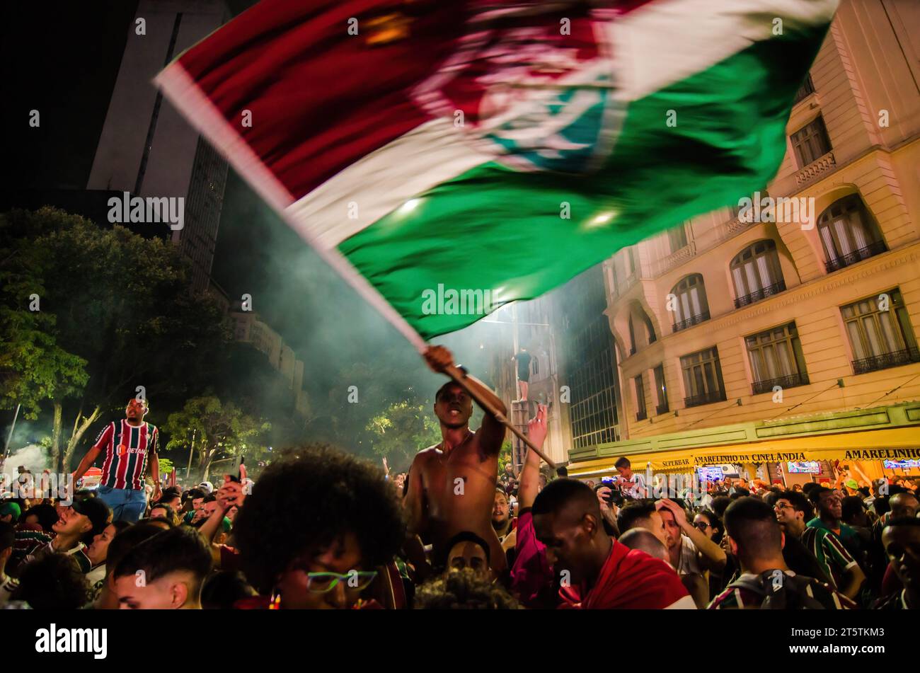 Rio de Janeiro, Brazil. 4th Nov, 2023. A young man Fluminense fan ...