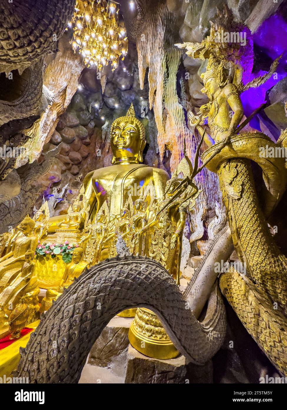Wat Maneewong or Maniwong temple in Nakhon Nayok, Thailand Stock Photo ...