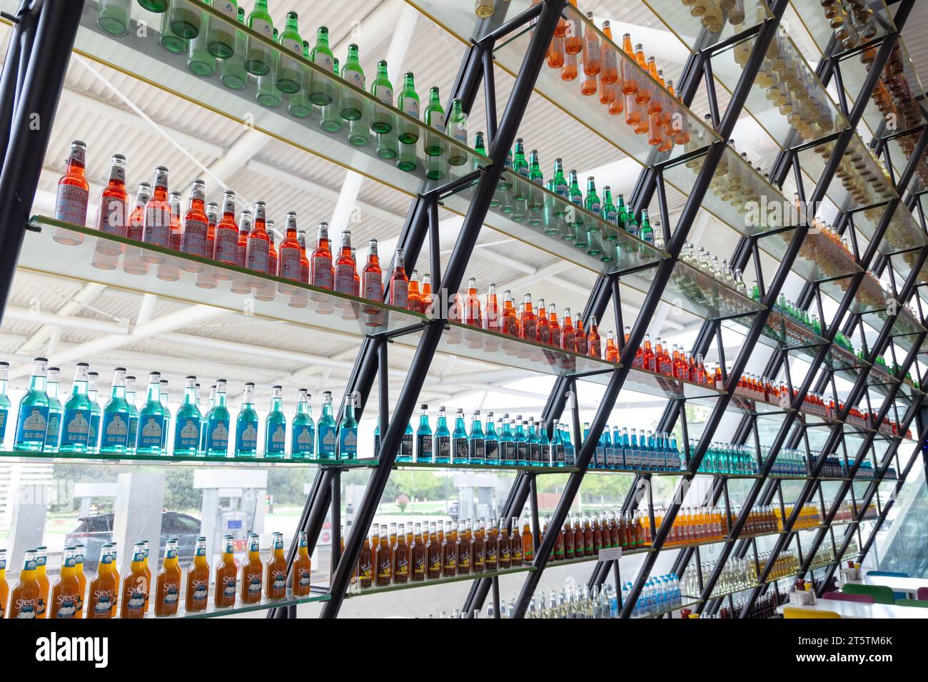 Arcadia, Oklahoma - October 25th, 2023: Beverages at Pops 66 Soda Ranch ...