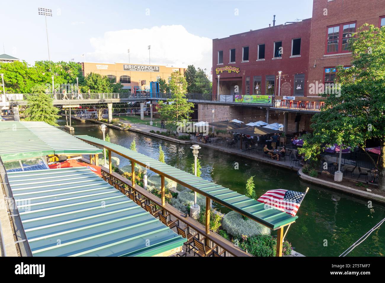 Oklahoma City, USA - October 25th, 2023: Bricktown entertainment ...