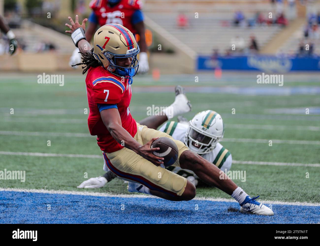 November 04, 2023:.Tulsa Golden Hurricane quarterback Cardell Williams ...