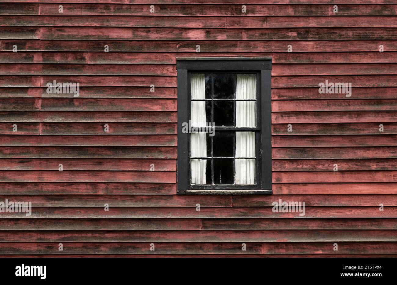 Traditional salt box home detail with window Stock Photo - Alamy
