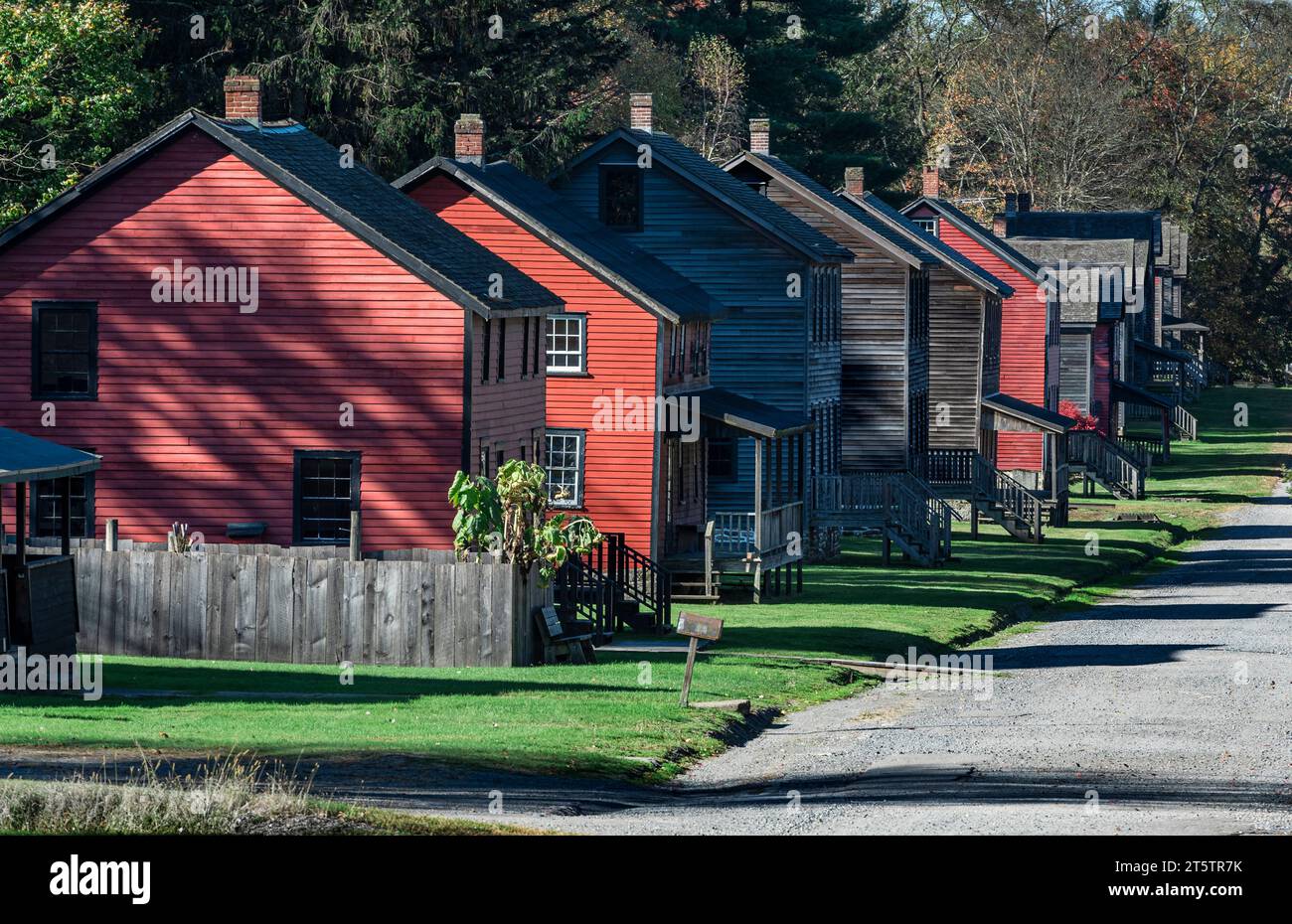 Period housing in historic Eckley Miners Village Stock Photo - Alamy