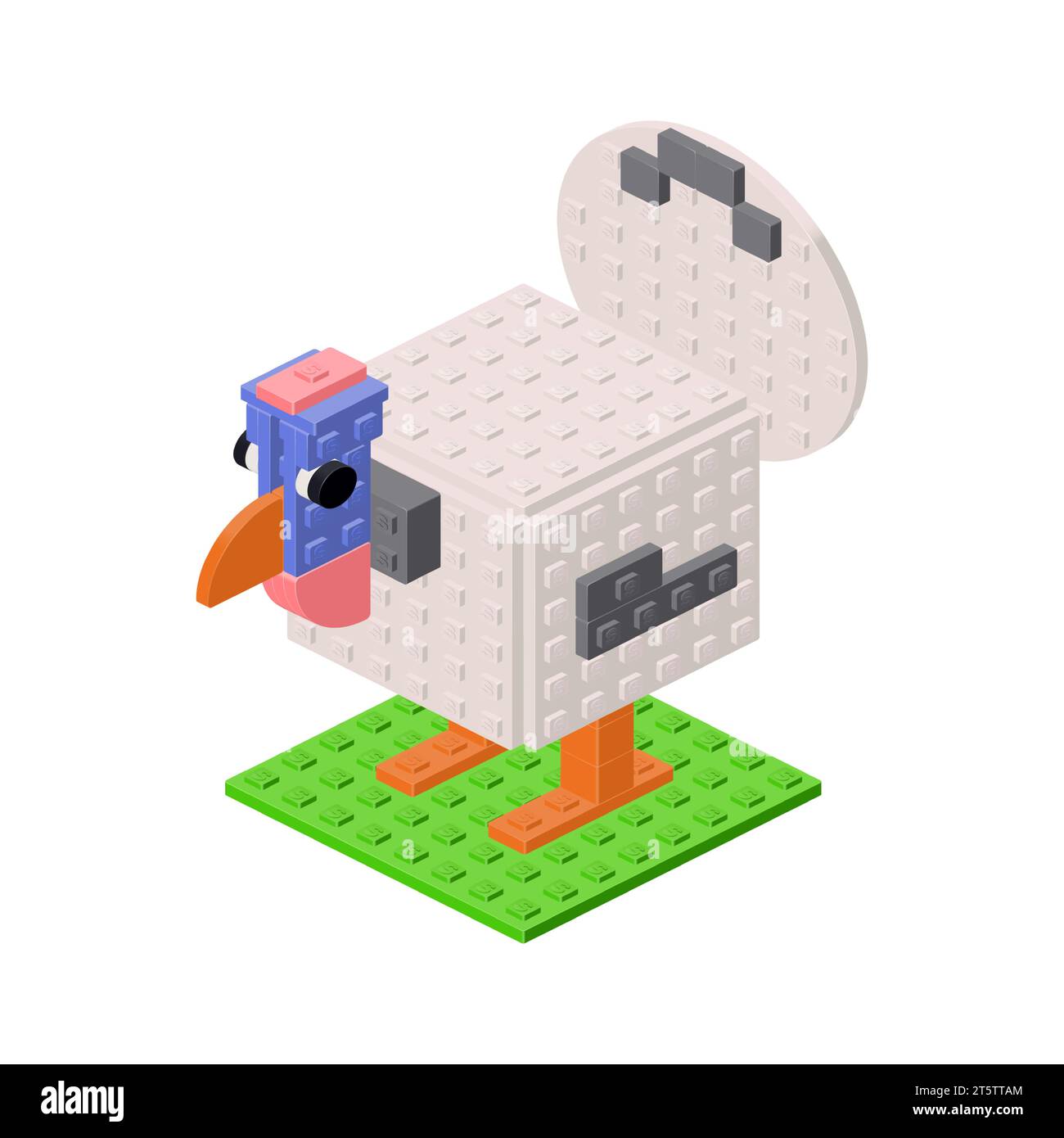 White turkey on green grass. Vector Stock Vector Image & Art - Alamy