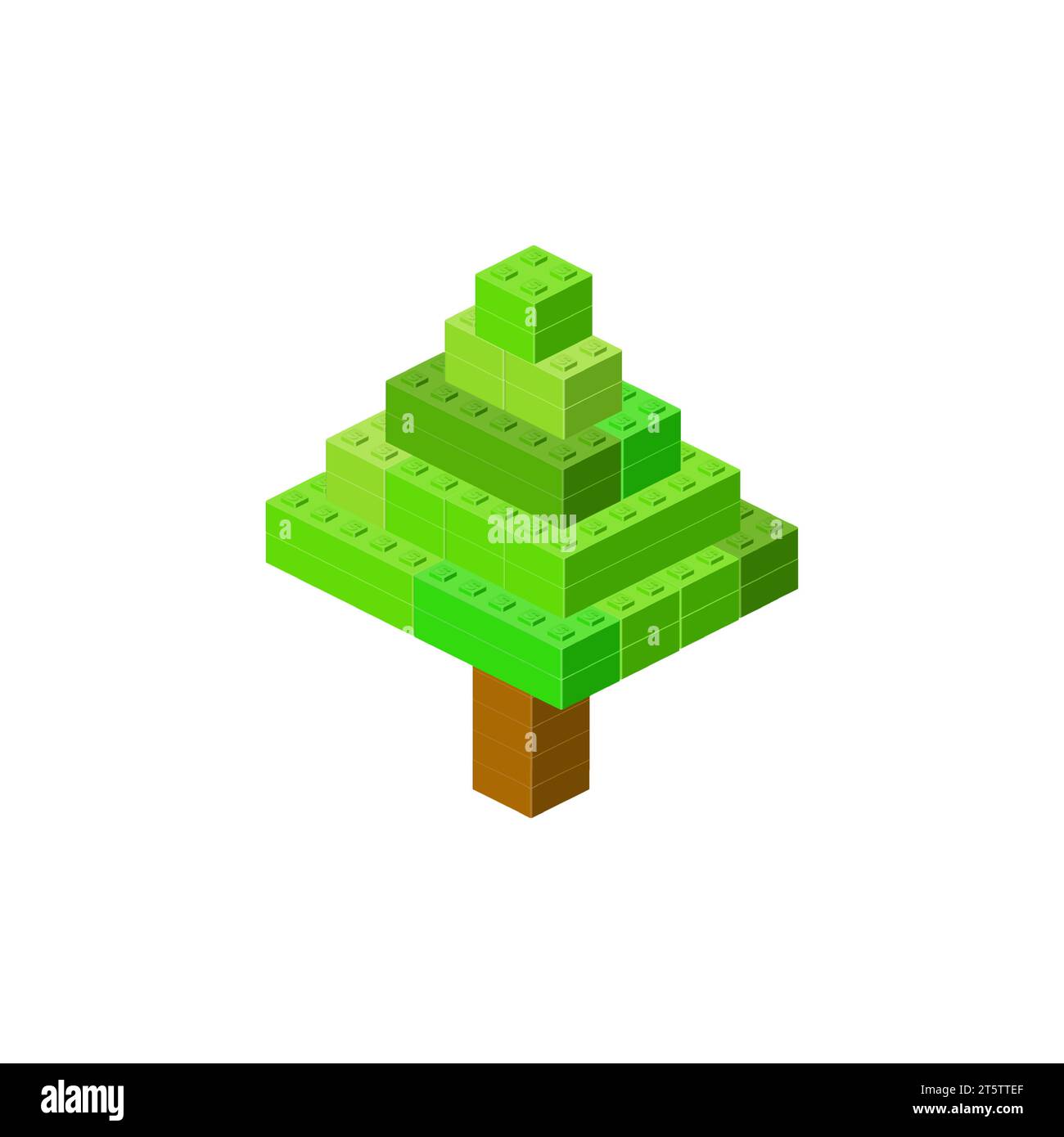 Coniferous triangular tree on white background. Vector Stock Vector ...