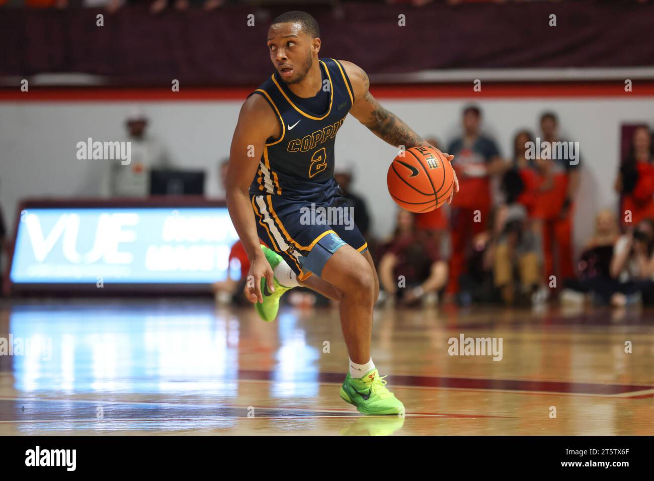 Blacksburg, Virginia, USA. 6th Nov, 2023. Coppin State Eagles guard ...