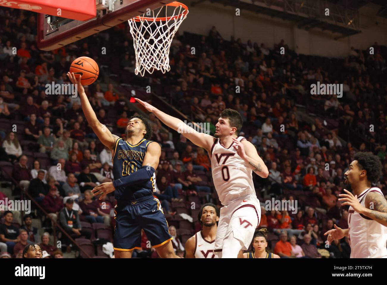 Blacksburg, Virginia, USA. 6th Nov, 2023. Coppin State Eagles guard ...