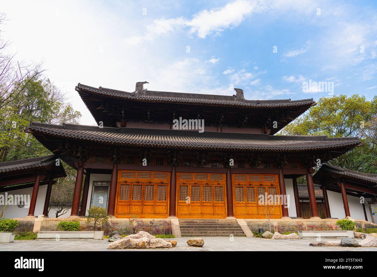 The beautiful temple around Wuyishan Scenic area, Fujian, China. Blue ...