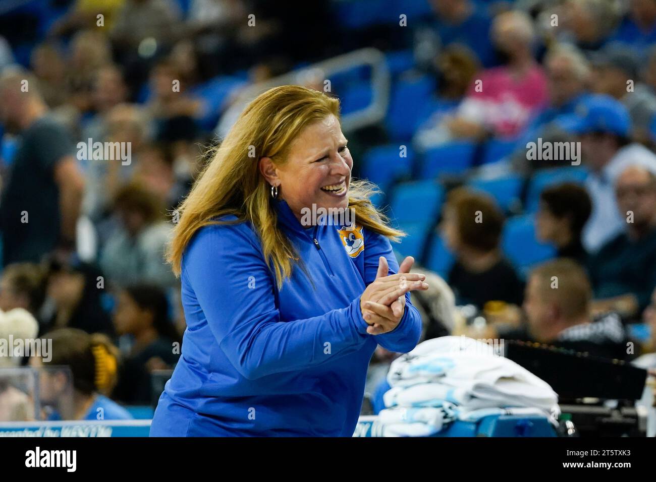 UCLA head coach Cori Close reacts during the second half of an NCAA ...