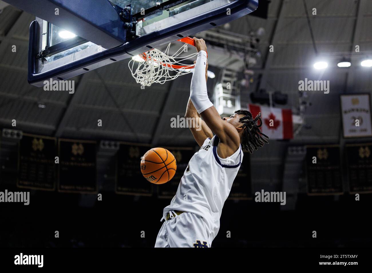 South Bend, Indiana, USA. 06th Nov, 2023. Notre Dame forward Carey ...