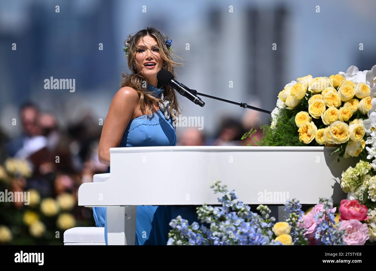 Melbourne, Australia. 07th Nov, 2023. Australian singer Delta Goodrem ...