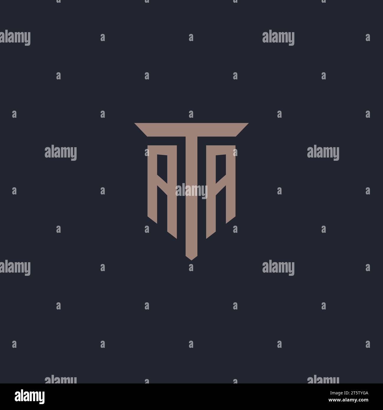 AA initial logo monogram with pillar icon design vector Stock Vector ...