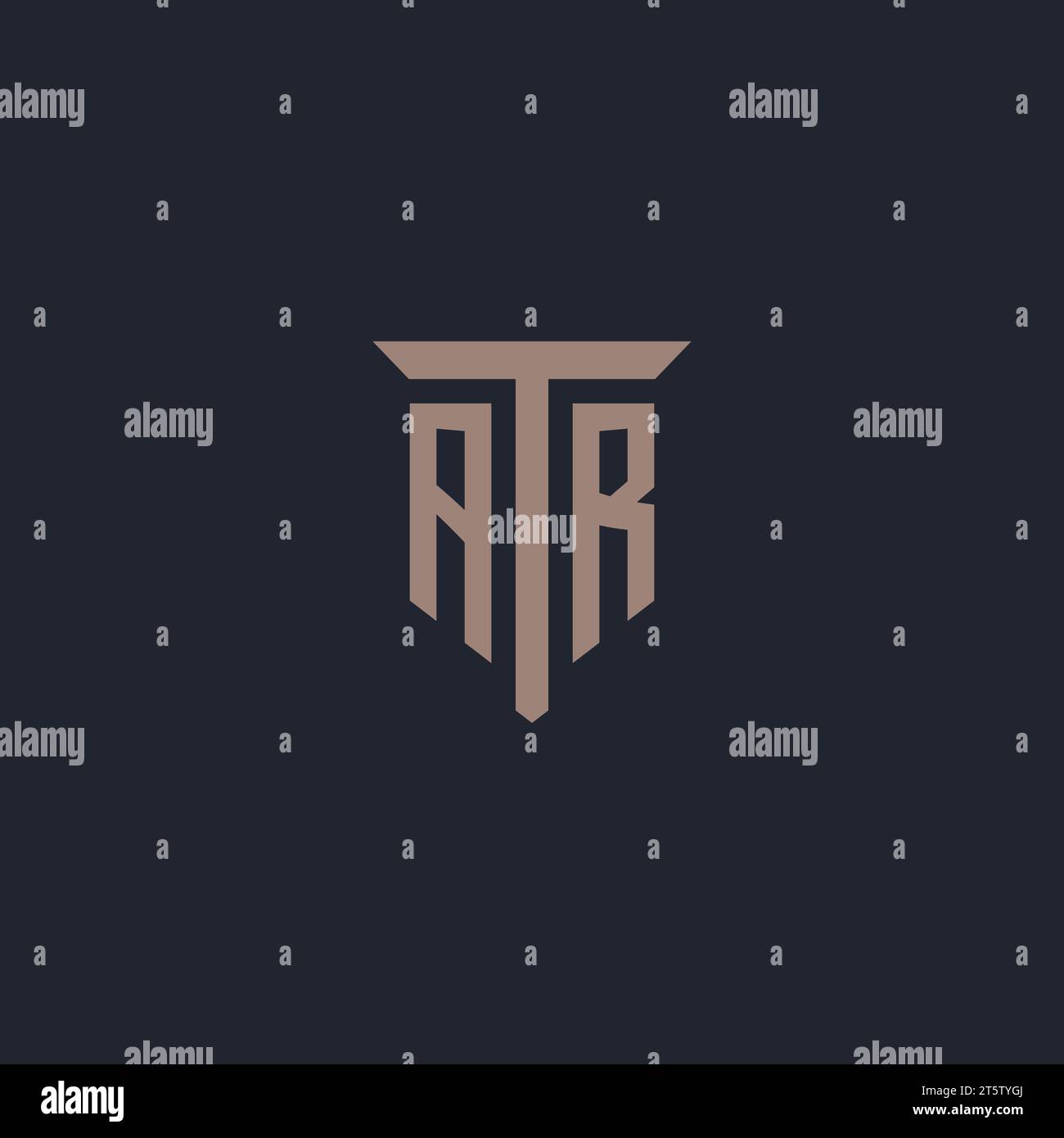 Logo initial letters ar vector vectors hi-res stock photography and ...