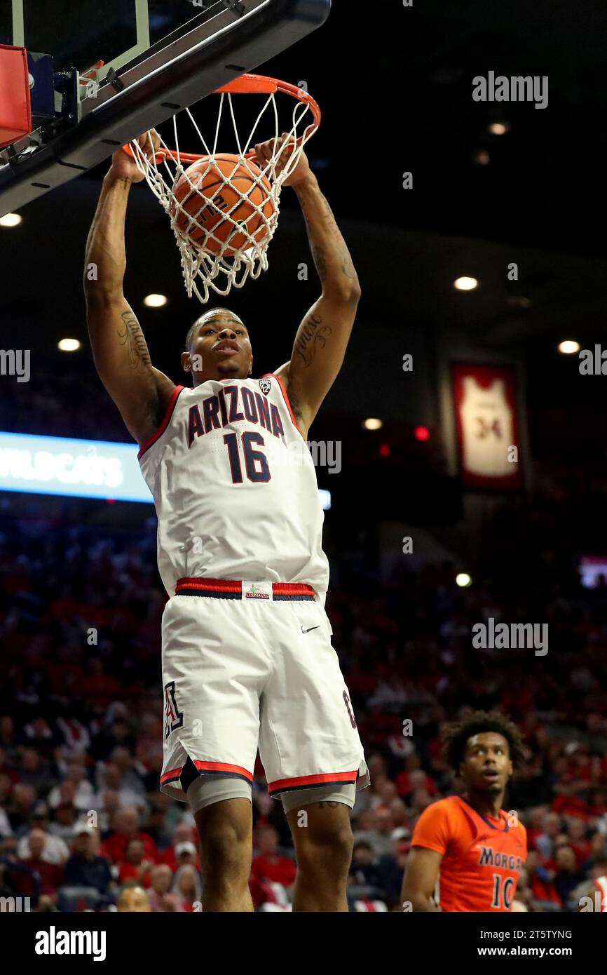 TUCSON, AZ - NOVEMBER 06: Arizona Wildcats forward Keshad Johnson #16 ...