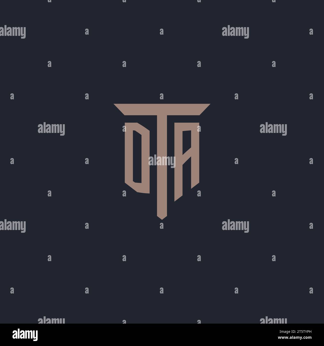 DA initial logo monogram with pillar icon design vector Stock Vector ...