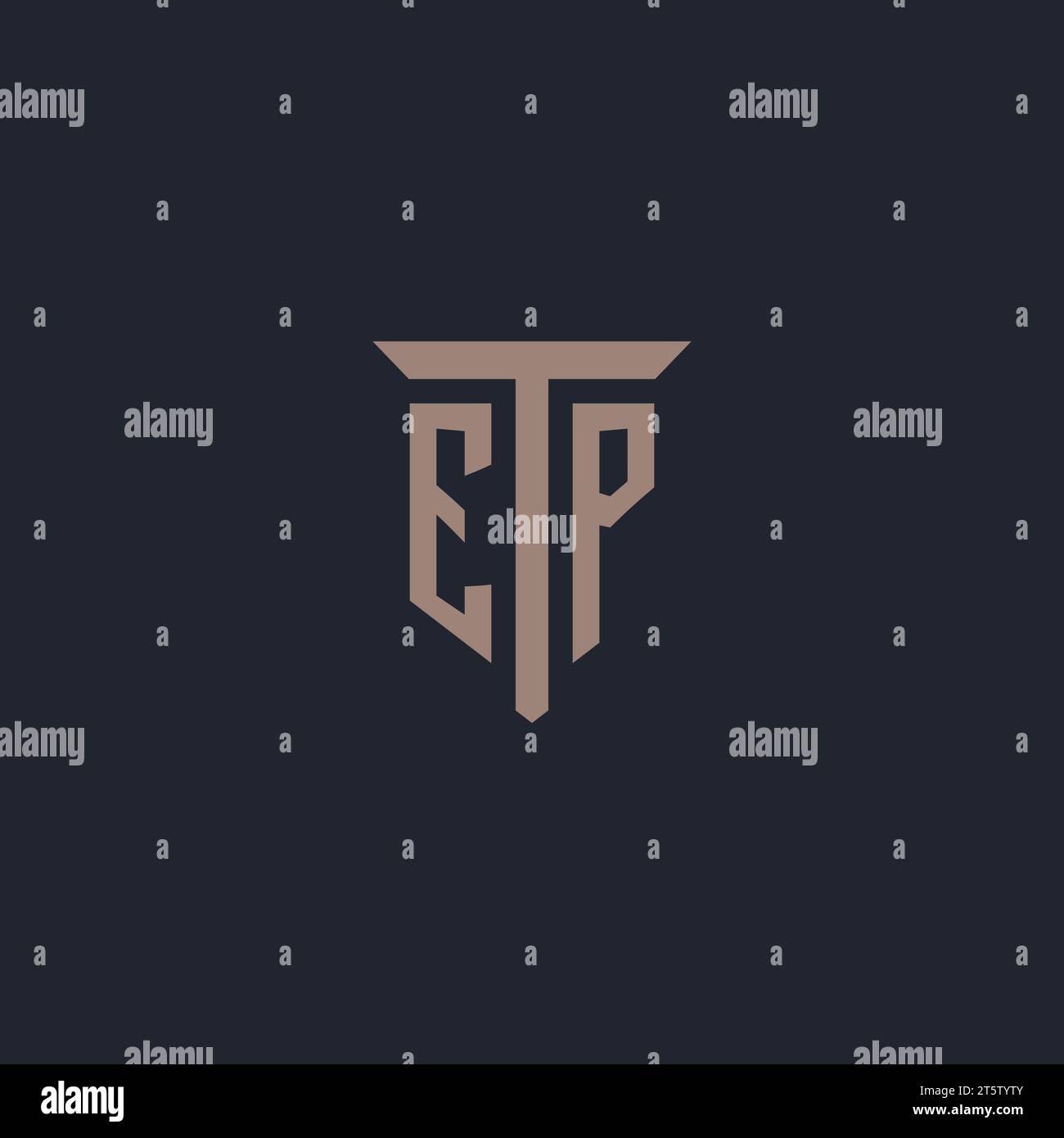 EP initial logo monogram with pillar icon design vector Stock Vector ...