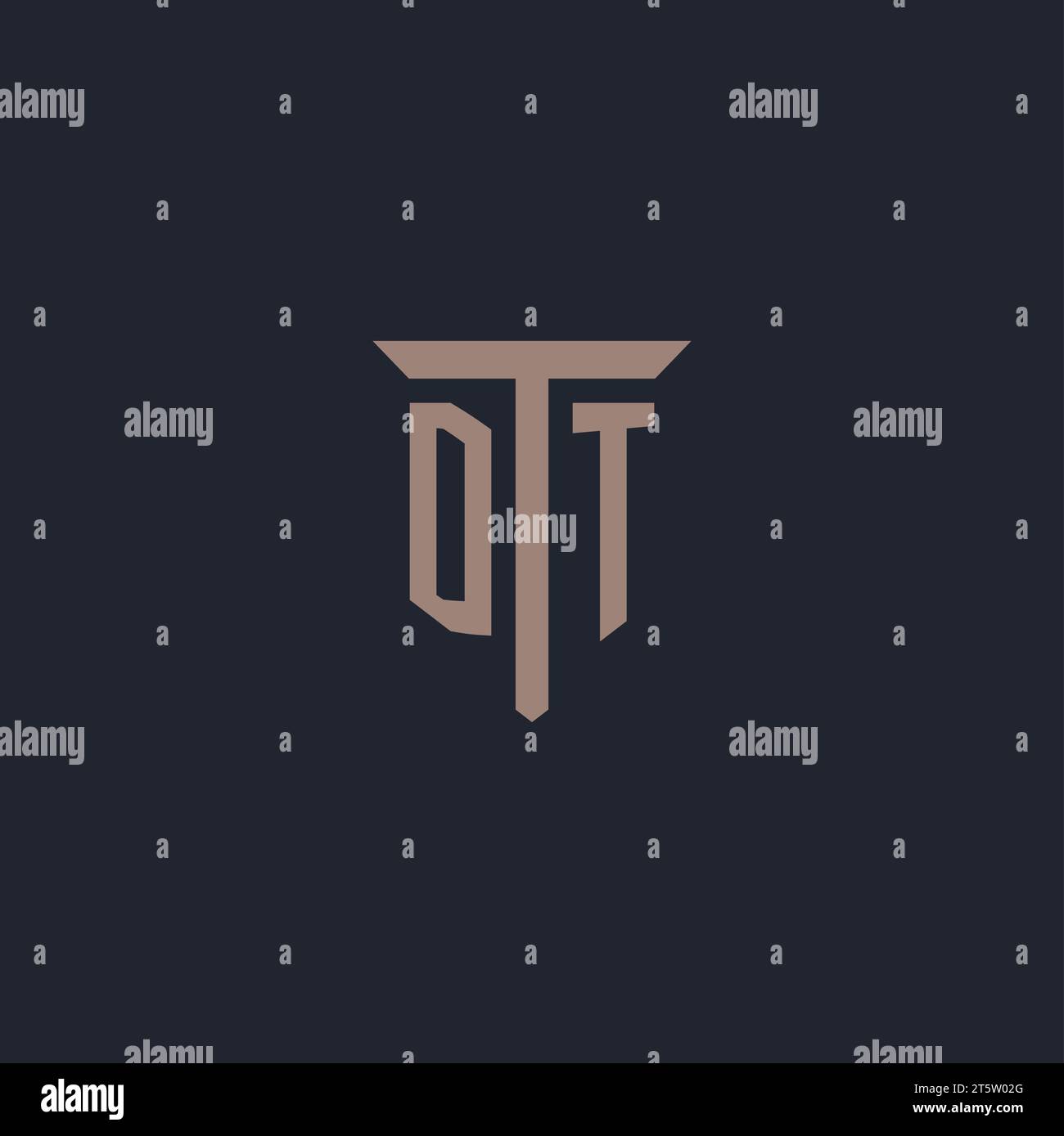 Dt monogram logo design with hi-res stock photography and images - Alamy