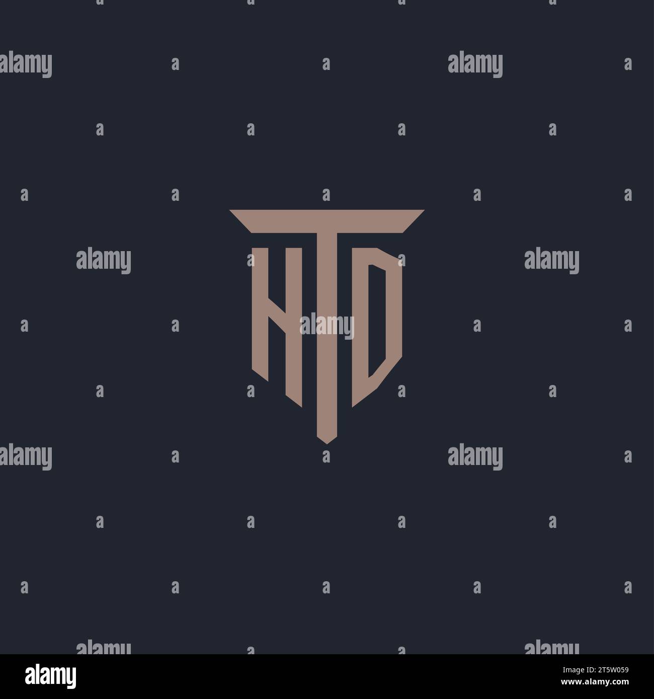 HD initial logo monogram with pillar icon design vector Stock Vector ...