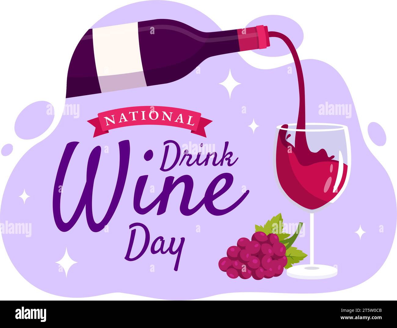 National Drink Wine Day Vector Illustration on February 18 with Glass ... National Drink Wine Day Vector Illustration on February 18 with Glass ...