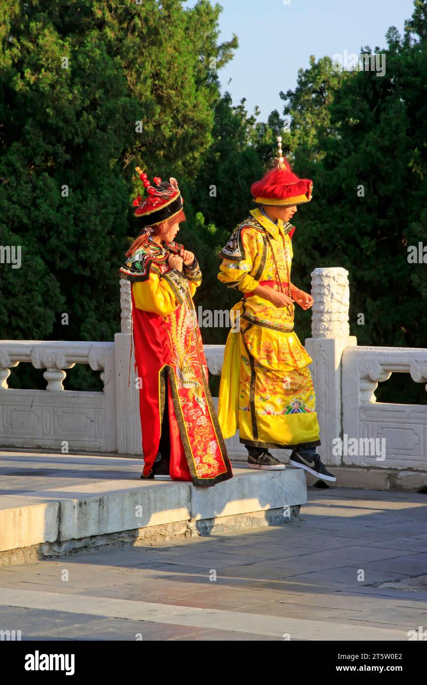 Beijing - September 19th: People dressed in the royal family of the ...