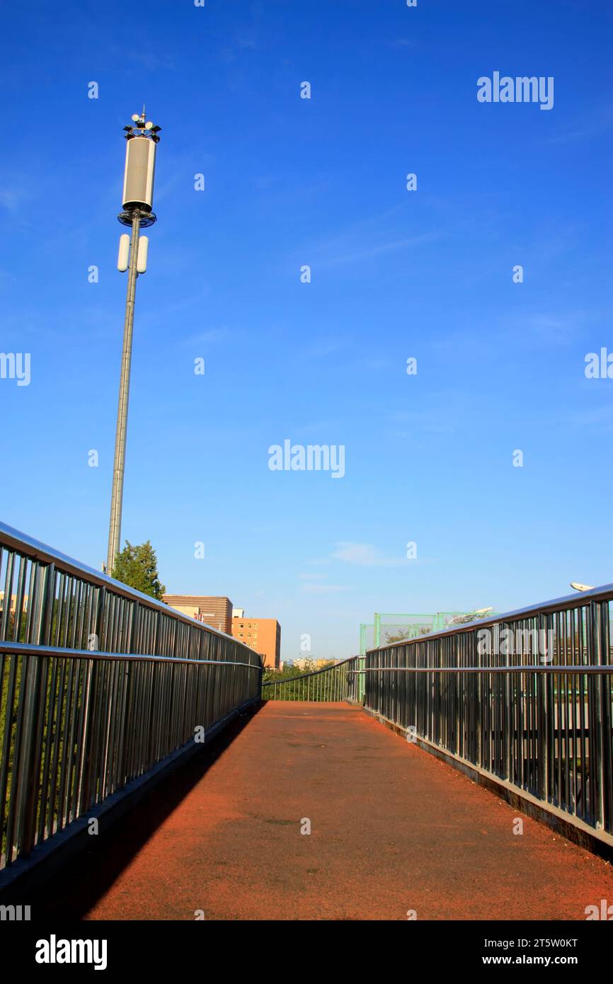 Street lamp and railing Stock Photo - Alamy