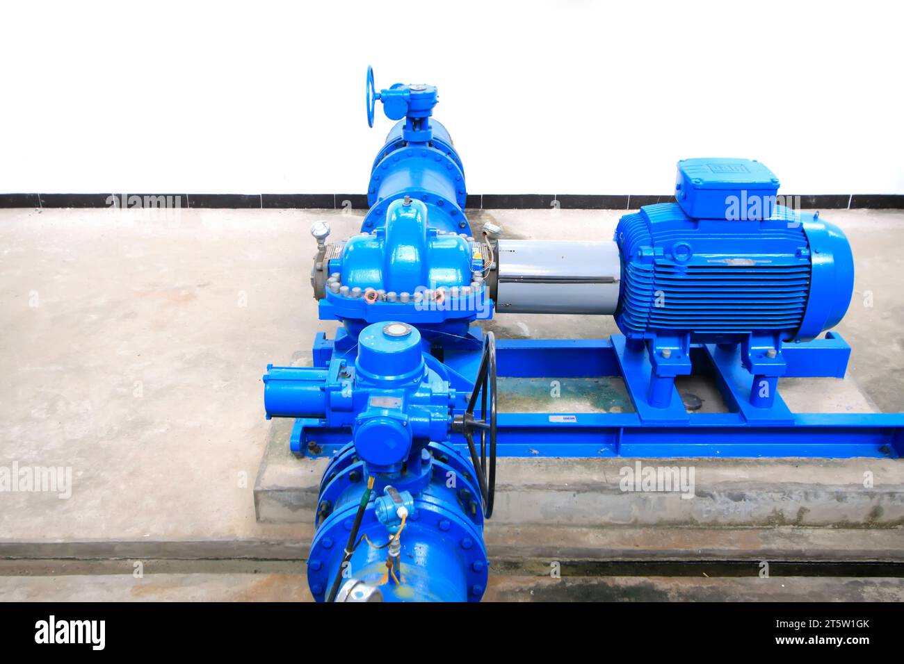 Water supply pump station of mechanical equipment, closeup of photo ...