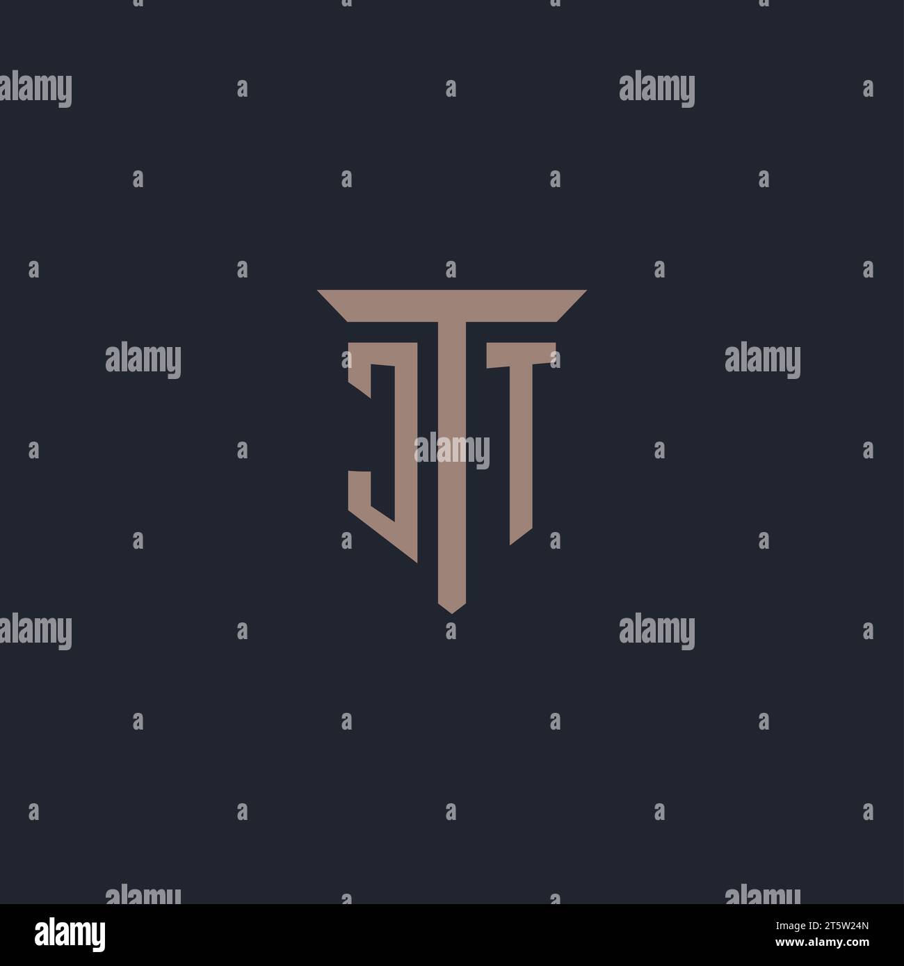 JT initial logo monogram with pillar icon design vector Stock Vector Image & Art - Alamy