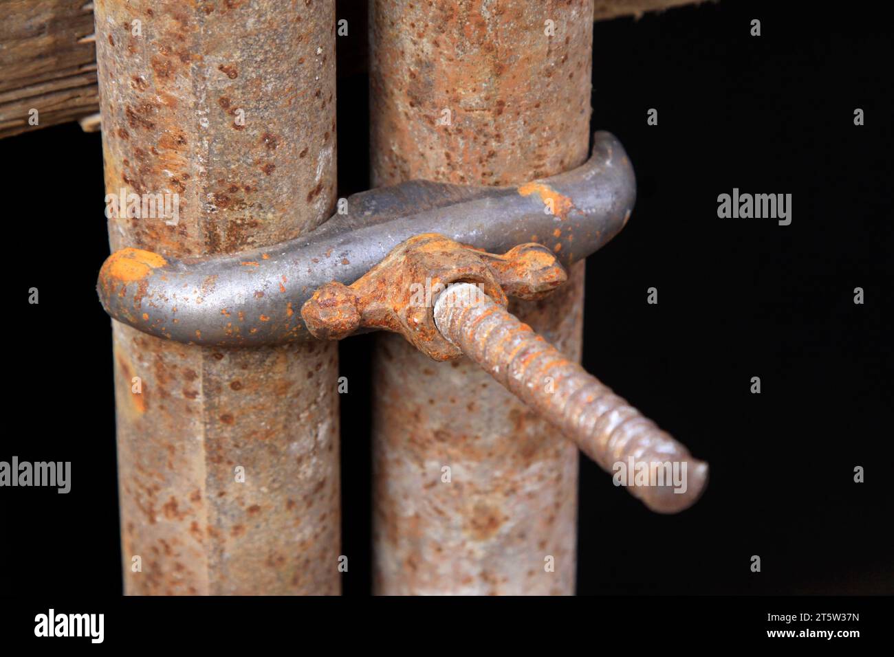 steel pipe and fasteners, closeup of photo Stock Photo - Alamy