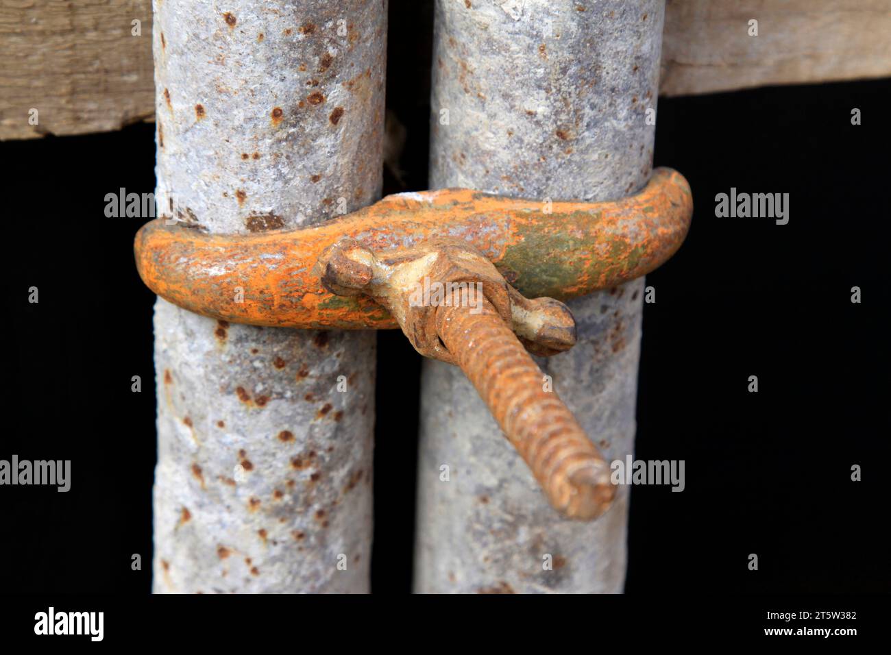 steel pipe and fasteners, closeup of photo Stock Photo - Alamy
