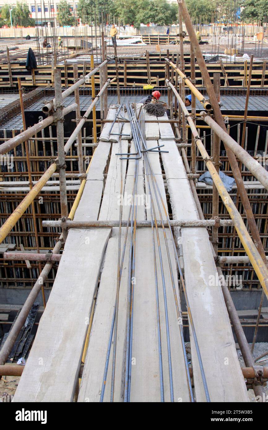 Construction scene features scaffolding hi-res stock photography and ...