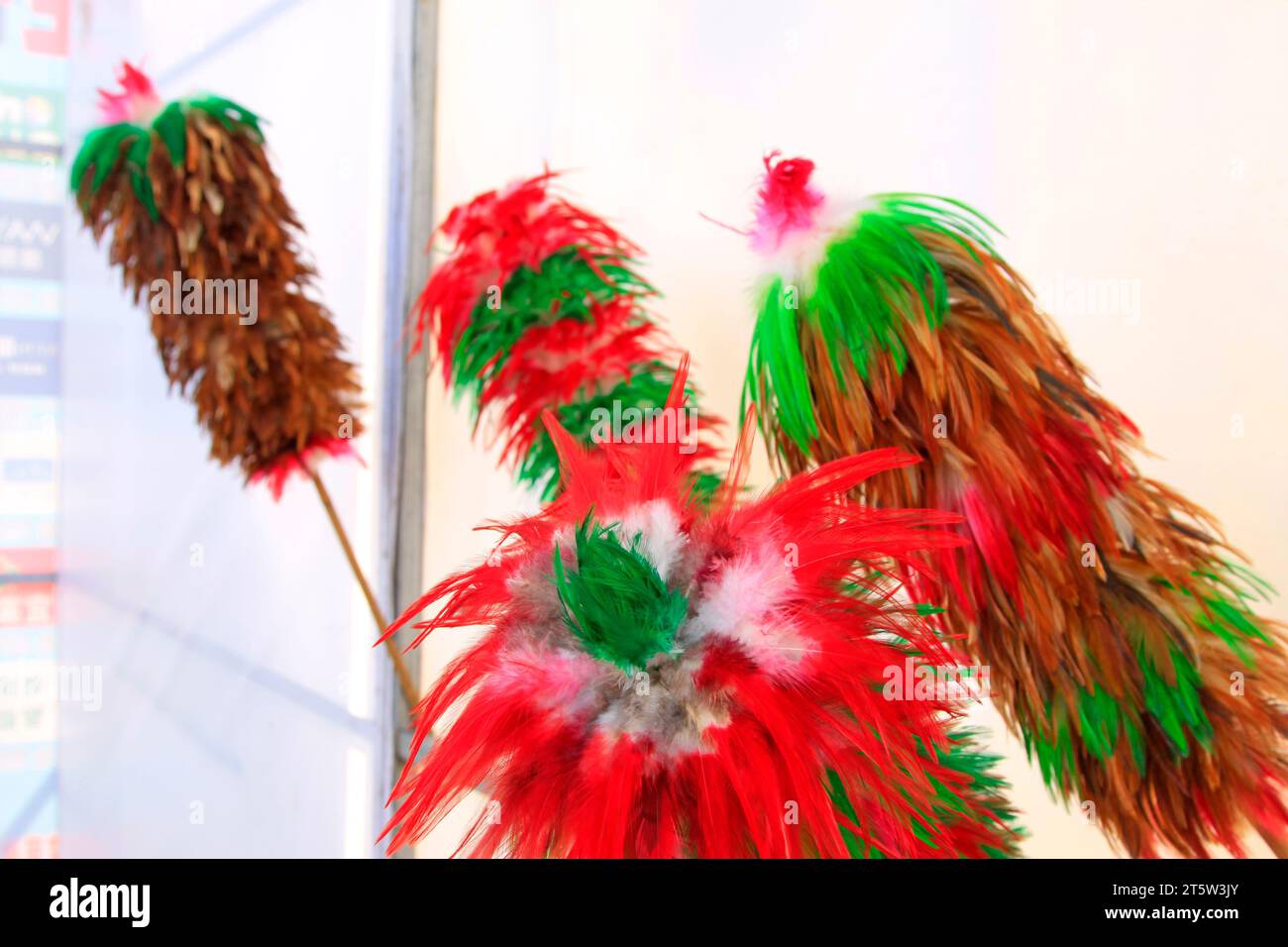 Color feather duster Stock Photo - Alamy