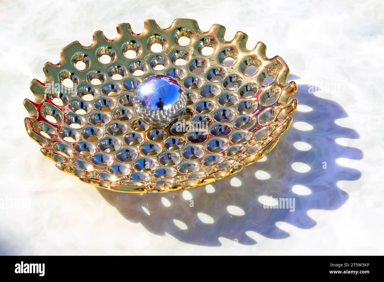 Stainless steel container and sphere Stock Photo - Alamy