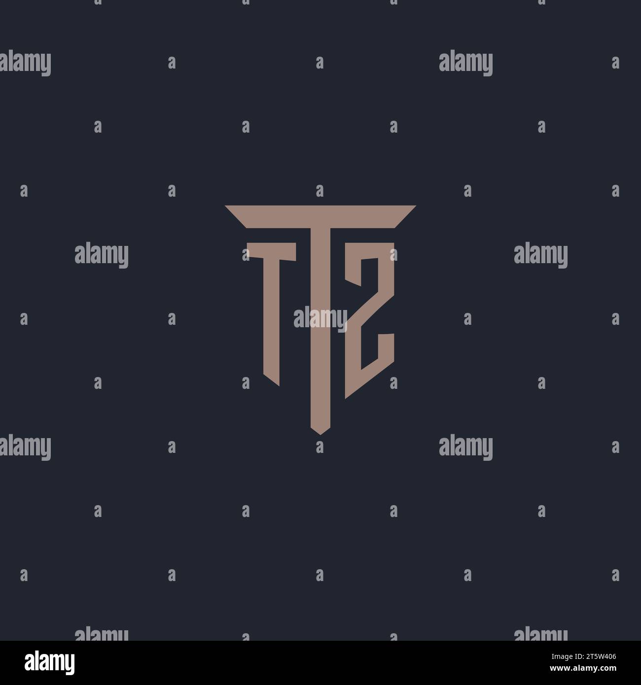 Tz letter logo design hi-res stock photography and images - Alamy