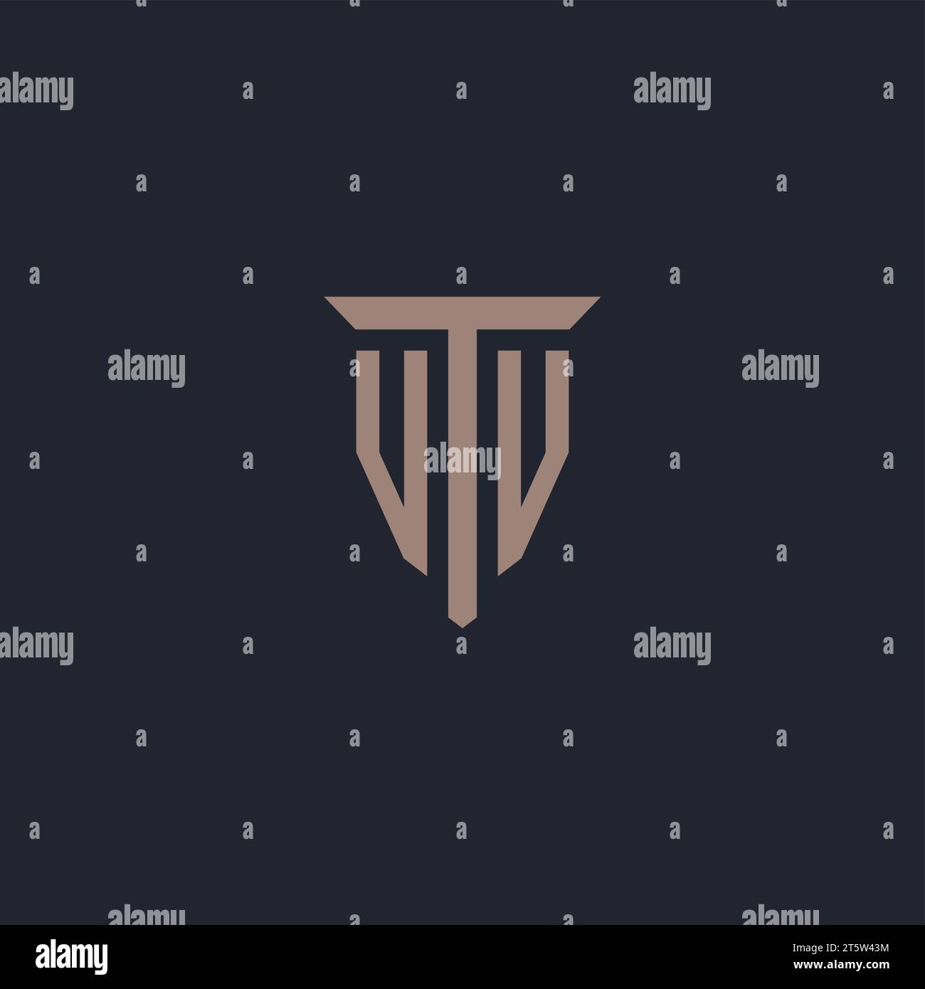 VV initial logo monogram with pillar icon design vector Stock Vector Image & Art - Alamy