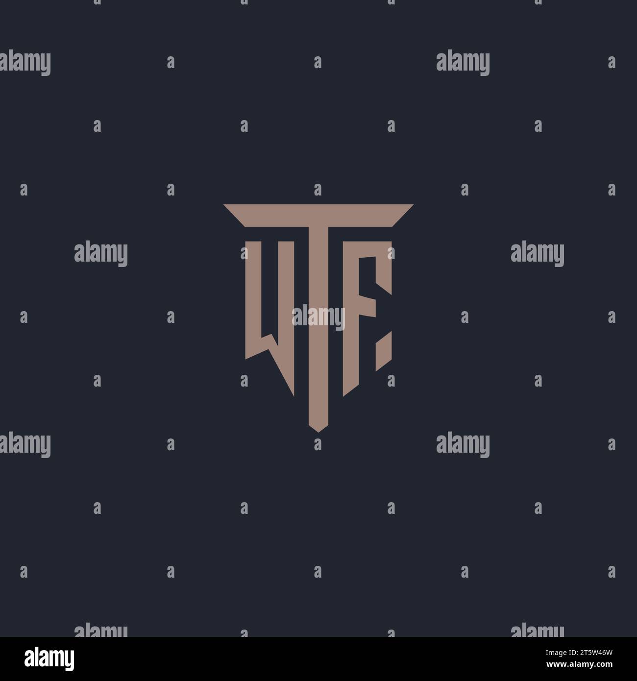 Wf logo design hi-res stock photography and images - Alamy