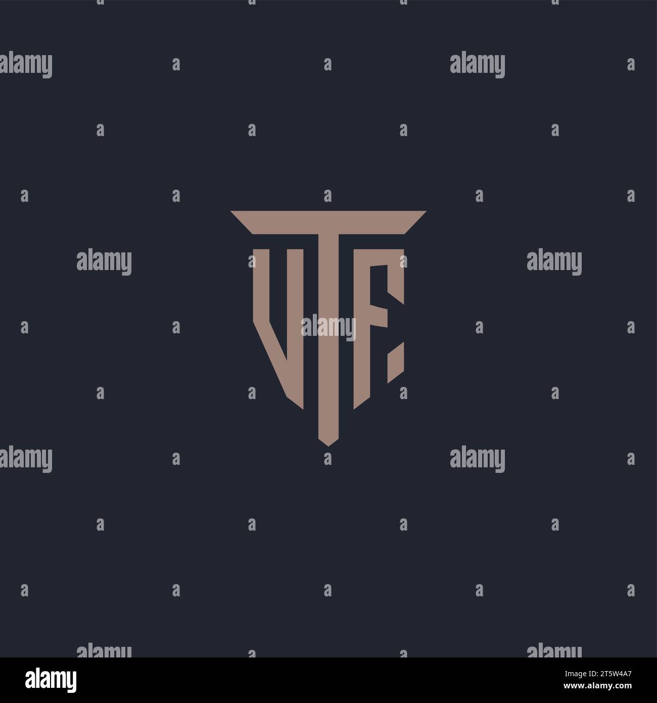 VF initial logo monogram with pillar icon design vector Stock Vector Image & Art - Alamy