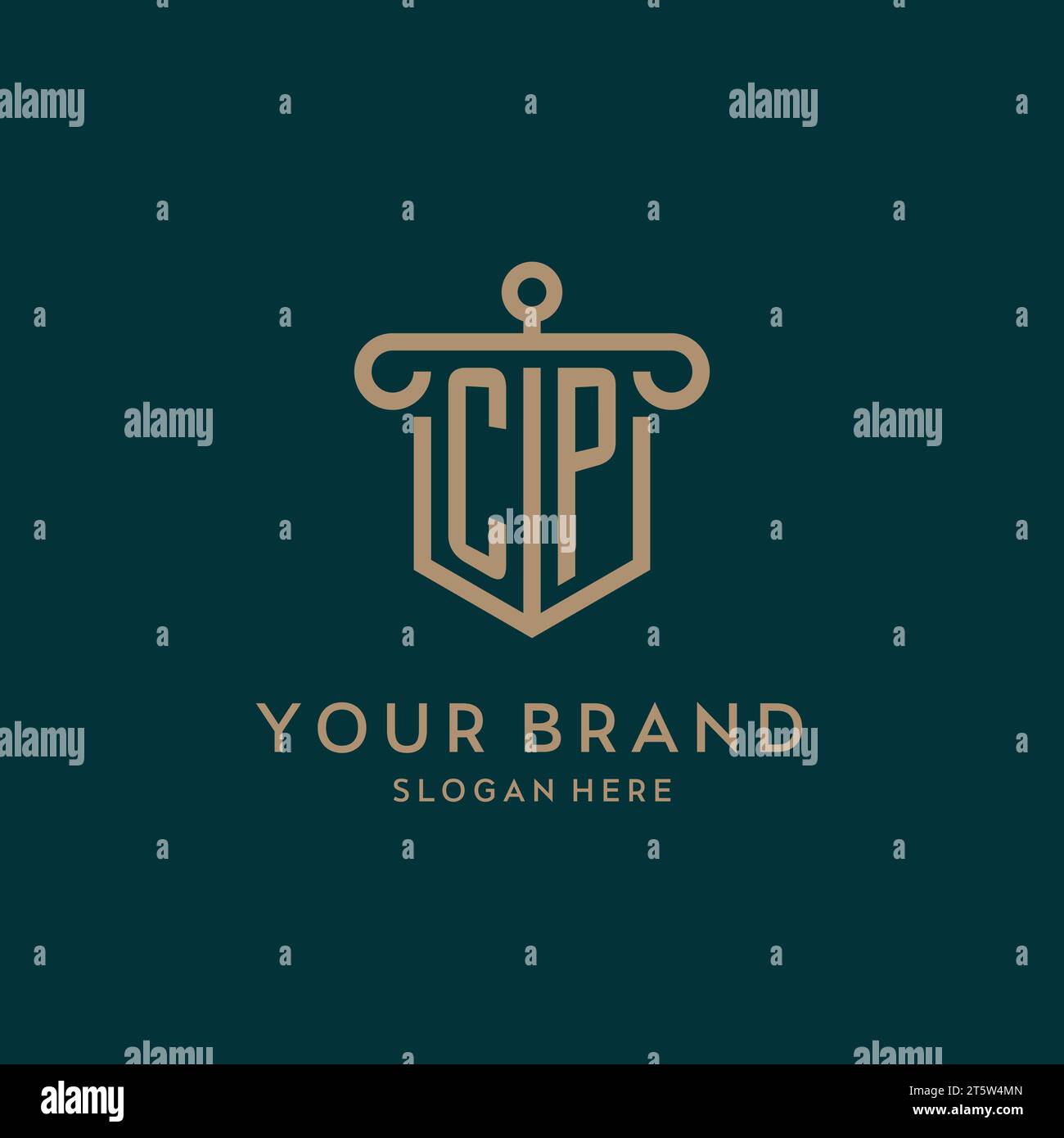 CP monogram initial logo design with shield and pillar shape design ... CP monogram initial logo design with shield and pillar shape design ...