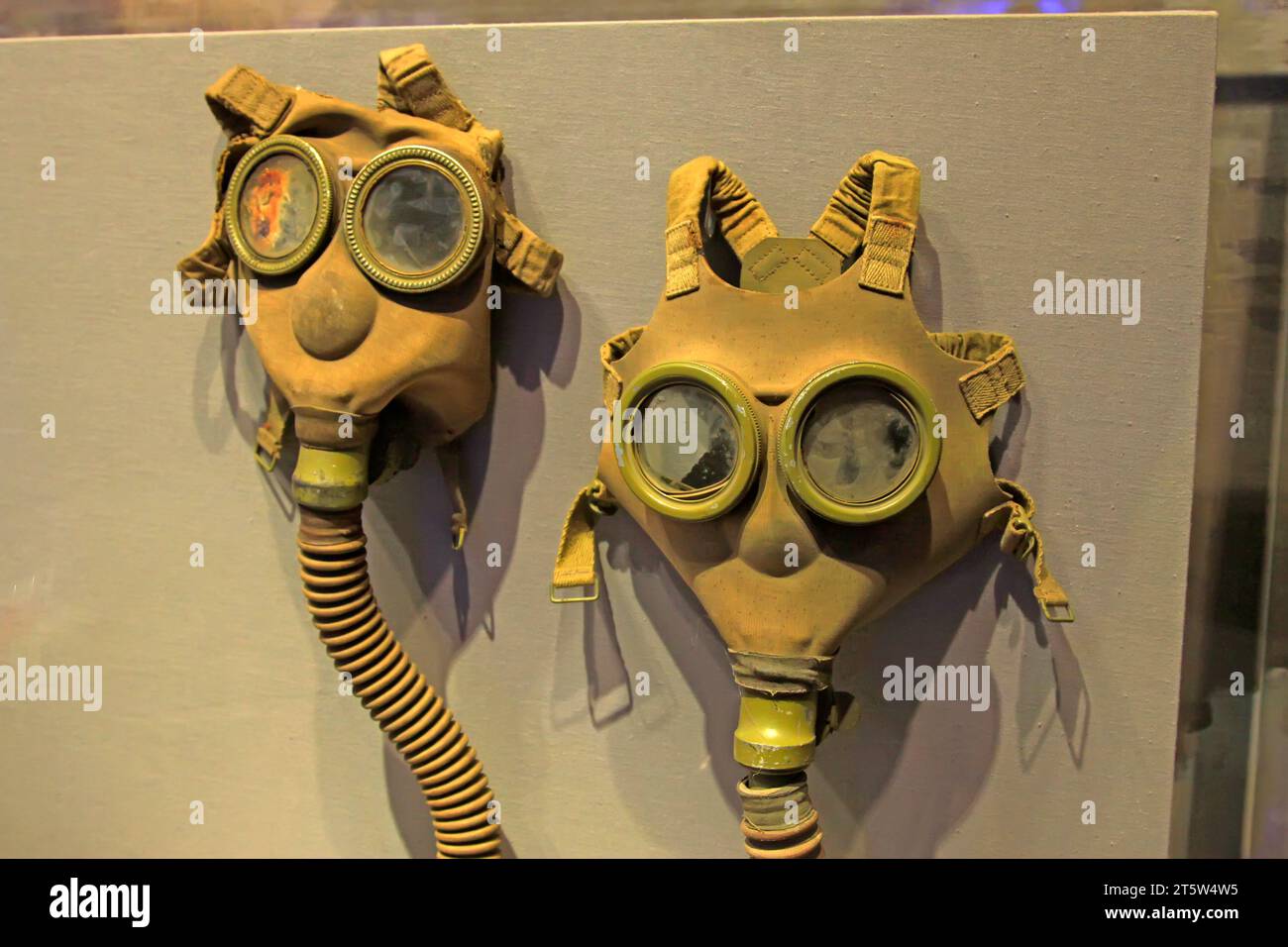 old gas masks, closeup of photo Stock Photo - Alamy