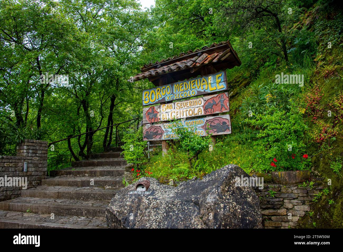 Medieval Village of San Severino di Centola - Italy Stock Photo - Alamy