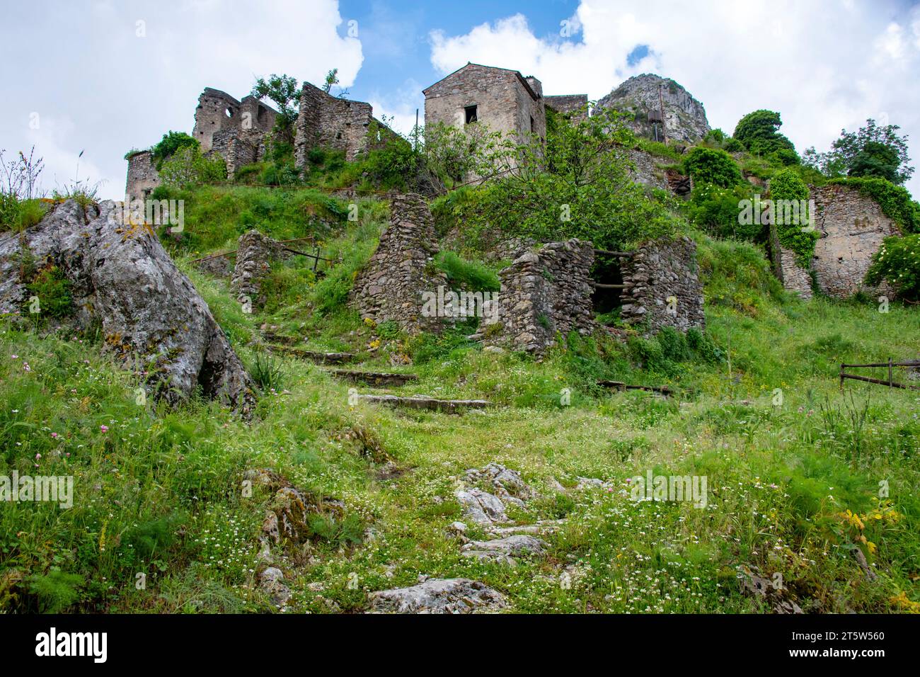 Medieval Village of San Severino di Centola - Italy Stock Photo - Alamy