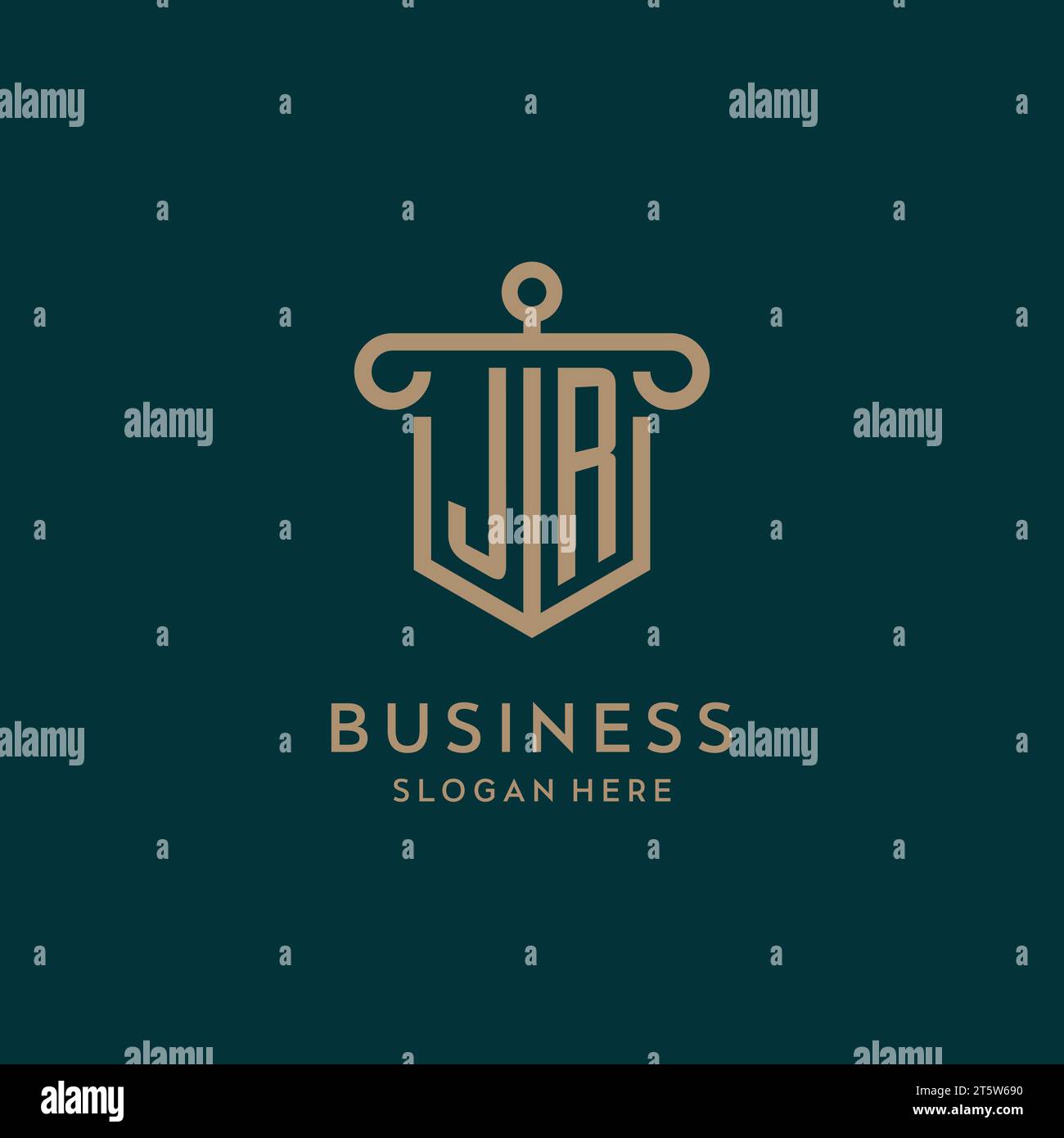 JR monogram initial logo design with shield and pillar shape design ... JR monogram initial logo design with shield and pillar shape design ...