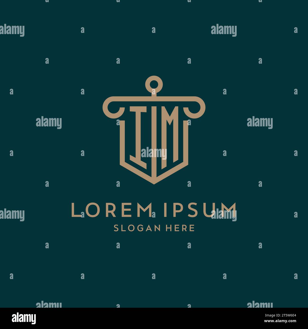 IM monogram initial logo design with shield and pillar shape design Stock Vector Image & Art - Alamy