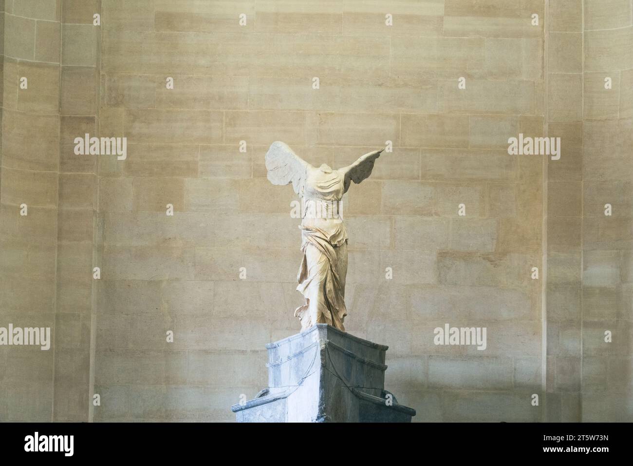 Architectural details of the Victory of Samothrace, in Paris, France ...